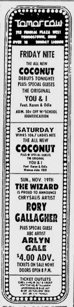November 19, 1978 Tomorrow, Youngstown, OH | Concerts Wiki | Fandom
