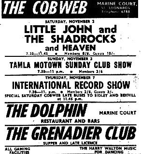 November 2, 1968 The Cobweb, Hastings, ENG | Concerts Wiki | Fandom