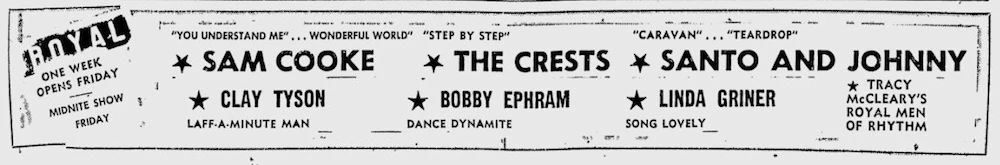 May 13-19, 1960 Royal Theatre, Baltimore, MD | Concerts Wiki | Fandom