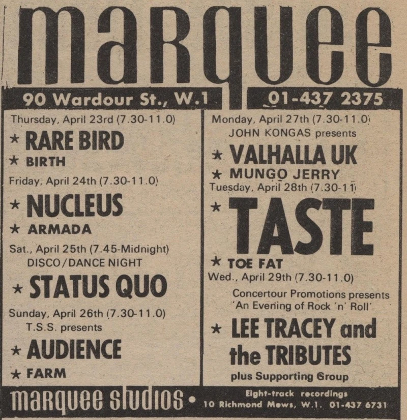 April 25, 1970 Marquee, London, ENG | Concerts Wiki | Fandom
