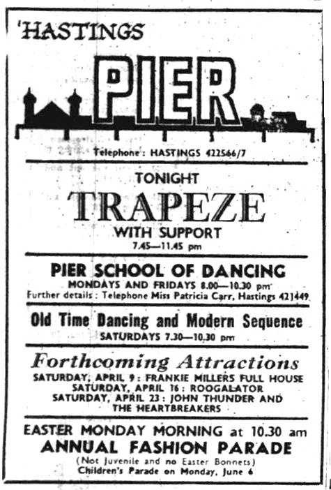 April 2, 1977 Hastings Pier Ballroom, Hastings, ENG | Concerts Wiki ...