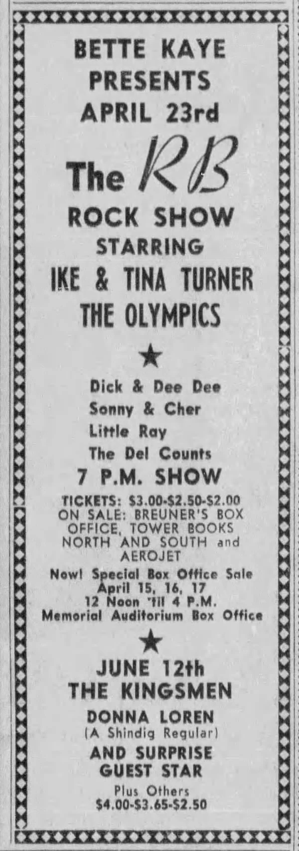 April 23, 1965 Sacramento Memorial Auditorium, Sacramento, CA | Concerts Wiki | Fandom