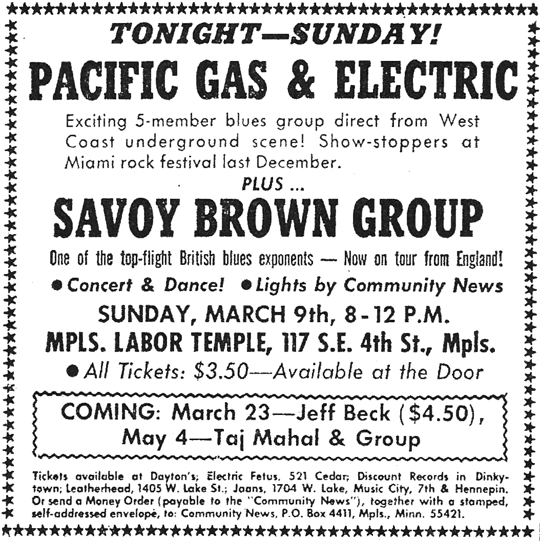 March 9, 1969 Labor Temple, Minneapolis, MN | Concerts Wiki | Fandom