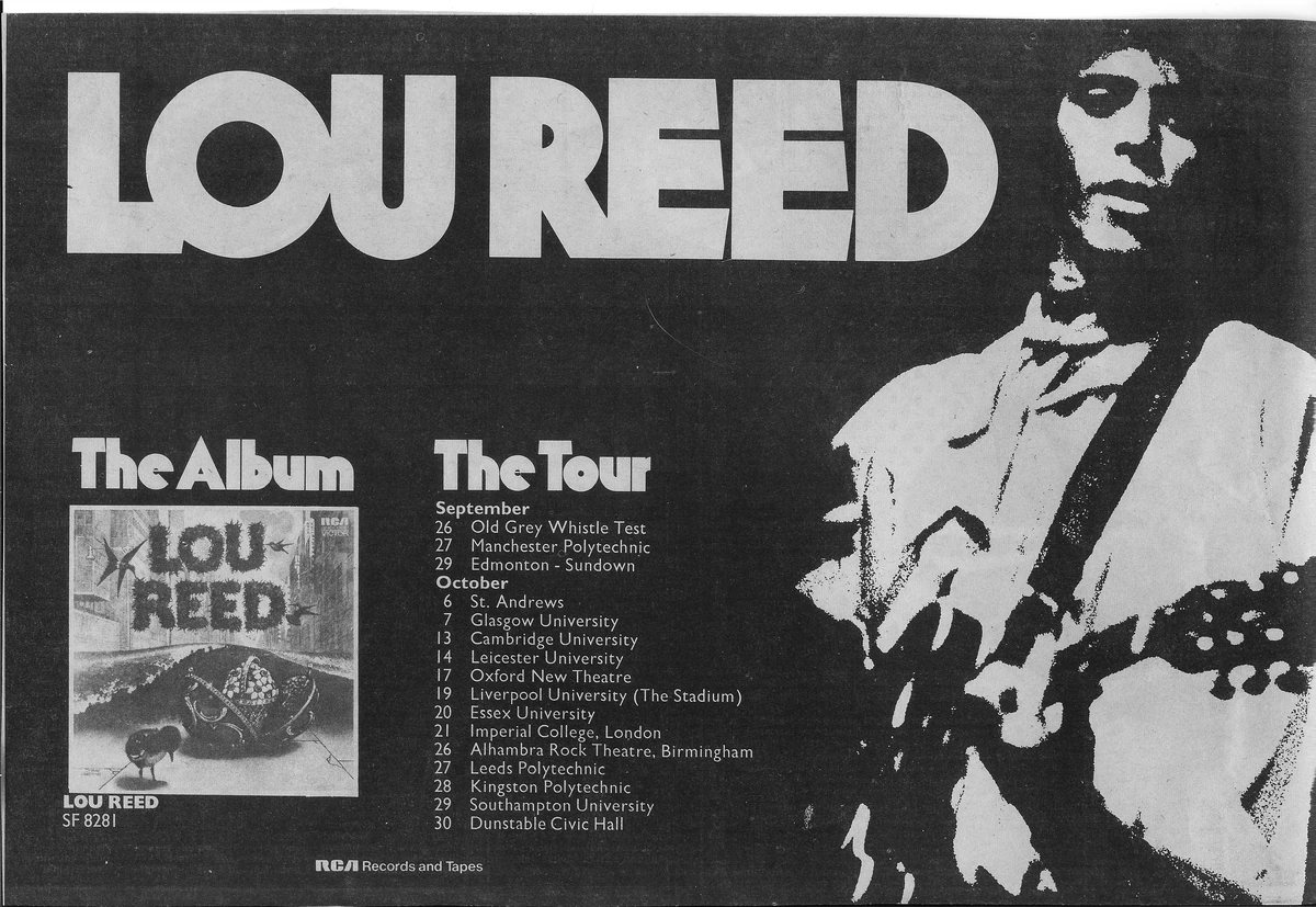 Lou Reed UK Tour 1972 | Concerts Wiki | Fandom