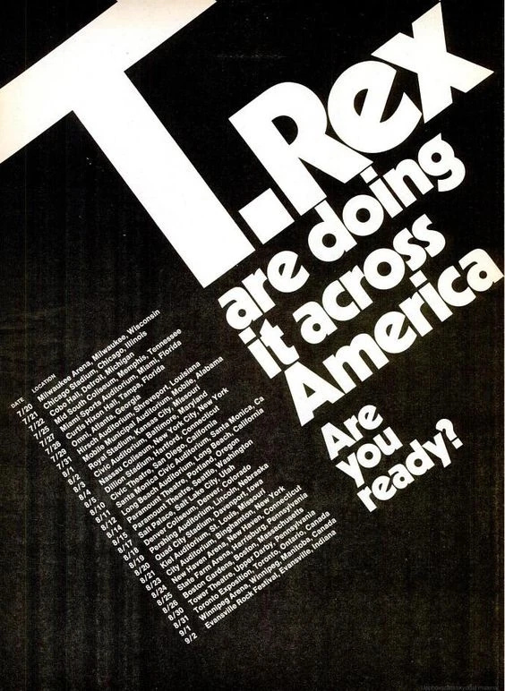 T-Rex US Tour 1973 | Concerts Wiki | Fandom