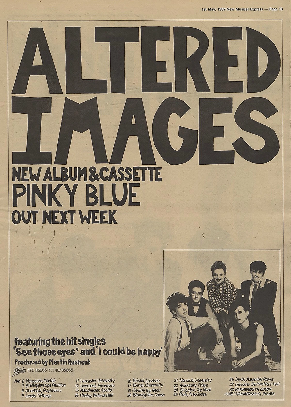 Altered Images UK Tour 1982 | Concerts Wiki | Fandom