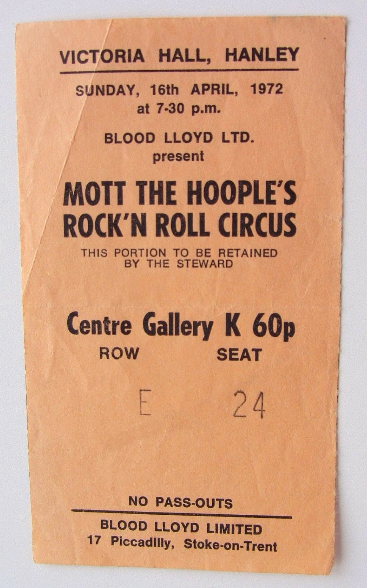 April 16, 1972 Victoria Hall, Hanley, ENG | Concerts Wiki | Fandom