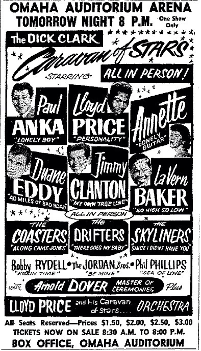 October 27, 1959 Auditorium Arena, Omaha, NE | Concerts Wiki | Fandom