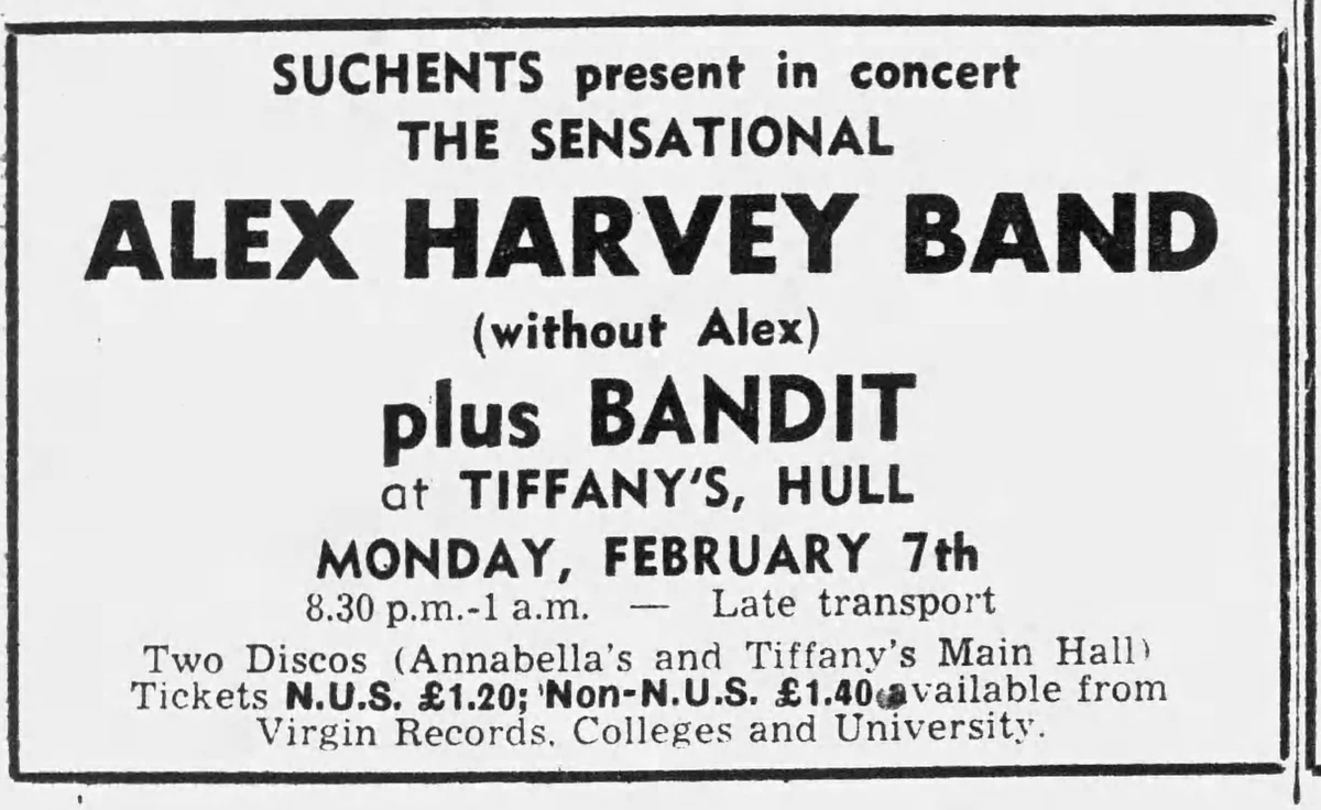 February 7, 1977 Tiffany’s, Hull, ENG | Concerts Wiki | Fandom