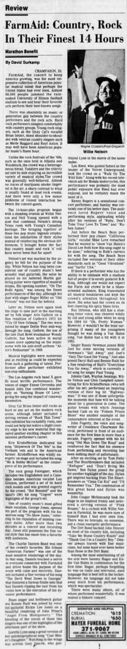 Farm Aid 1985 | Concerts Wiki | Fandom