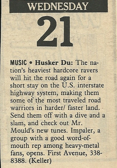 September 21, 1983 First Avenue, Minneapolis, MN | Concerts Wiki | Fandom