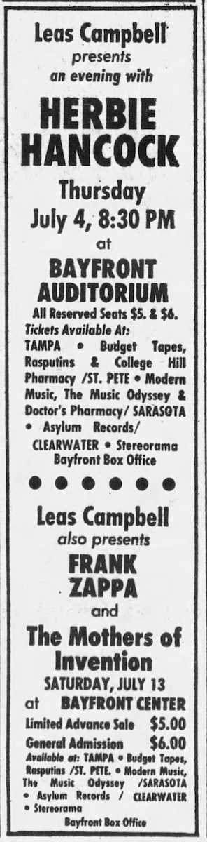 July 13, 1974 Bayfront Center, St. Petersburg, FL | Concerts Wiki | Fandom
