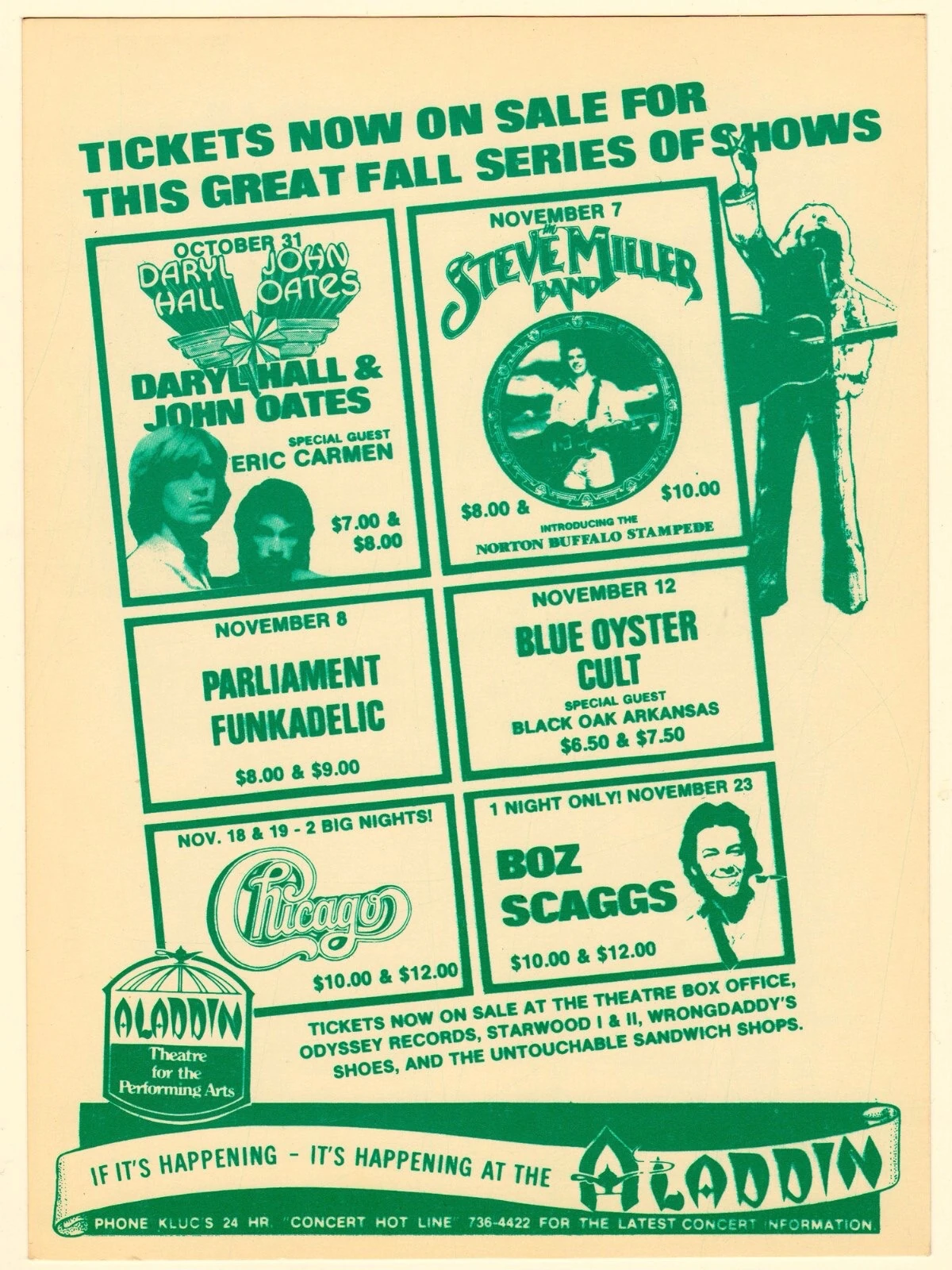 November 23, 1977 Aladdin Theatre, Las Vegas, NV | Concerts Wiki | Fandom