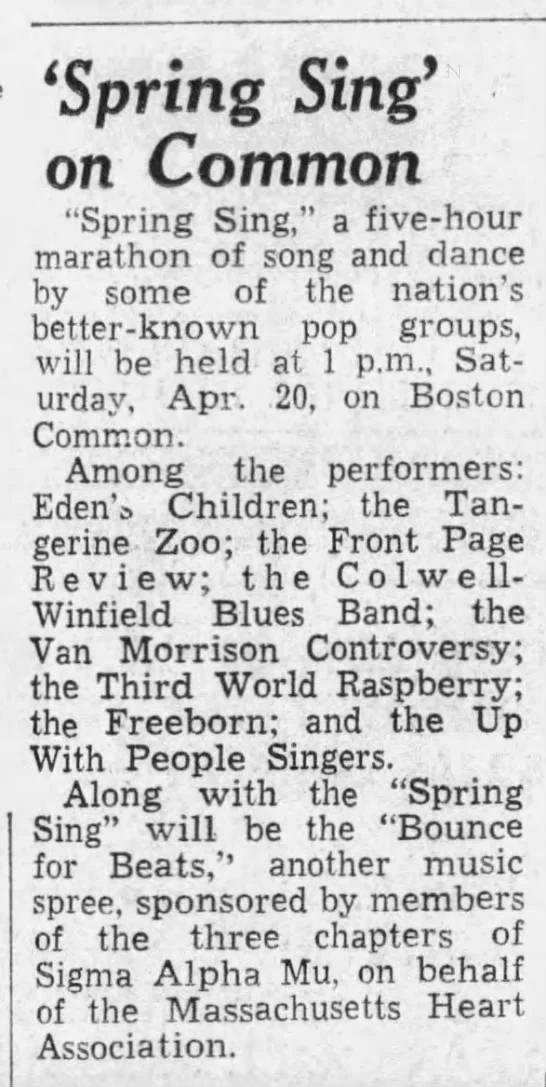 April 20, 1968 Boston Common, Boston, MA | Concerts Wiki | Fandom