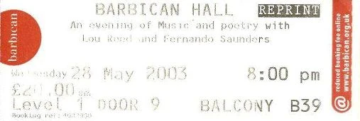 May 28, 2003 Barbican, London, ENG | Concerts Wiki | Fandom