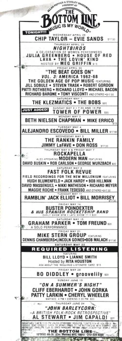 May 28, 1999 Bottom Line, New York City, NY | Concerts Wiki | Fandom