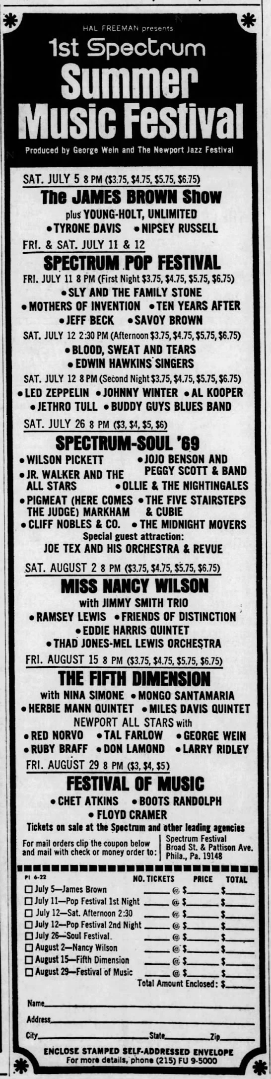 August 2, 1969 Spectrum, Philadelphia, PA | Concerts Wiki | Fandom