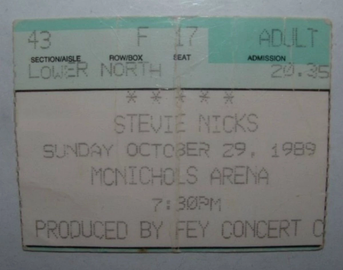 October 29, 1989 McNichols Arena, Denver, CO | Concerts Wiki | Fandom