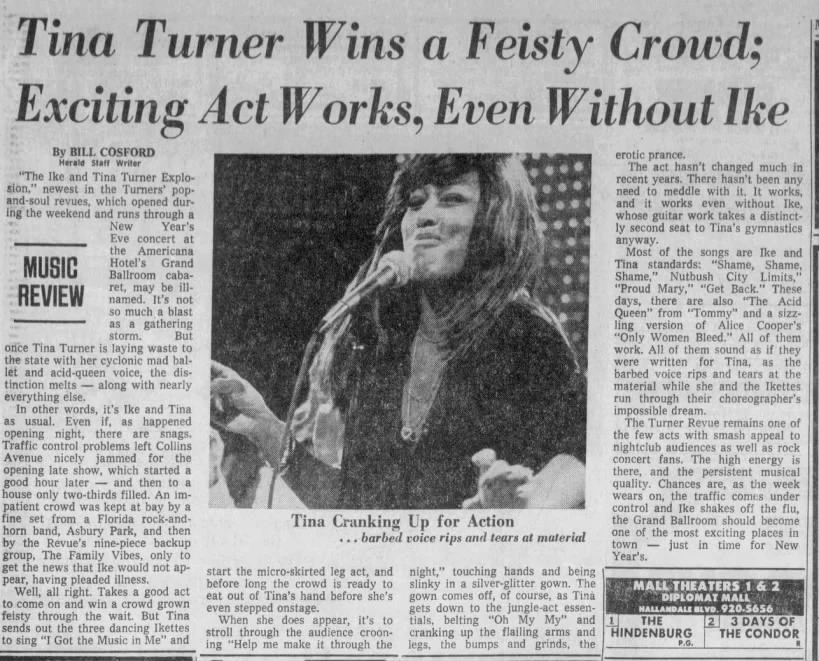 December 26-31, 1975 Americana Hotel, Miami Beach, FL | Concerts Wiki ...