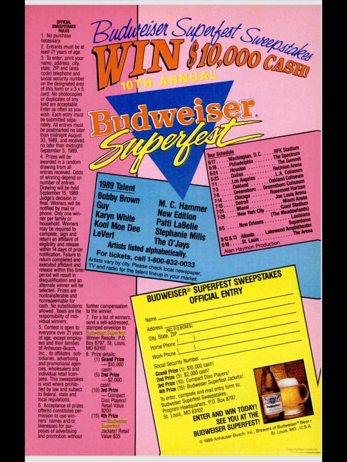 Budweiser Superfest 1989 | Concerts Wiki | Fandom