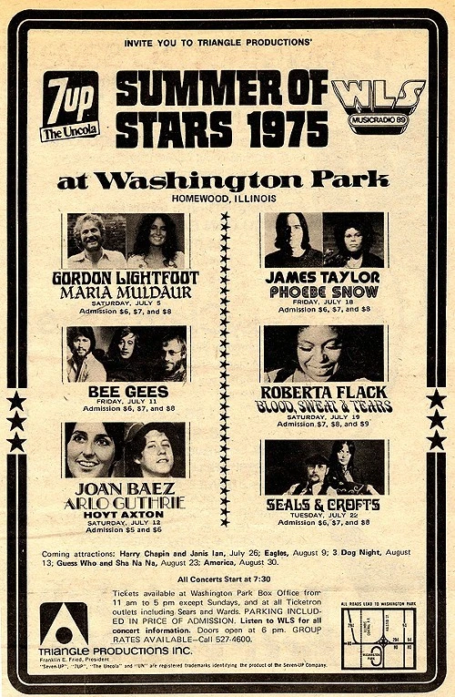 July 5, 1975 Washington Park, Homewood, IL | Concerts Wiki | Fandom