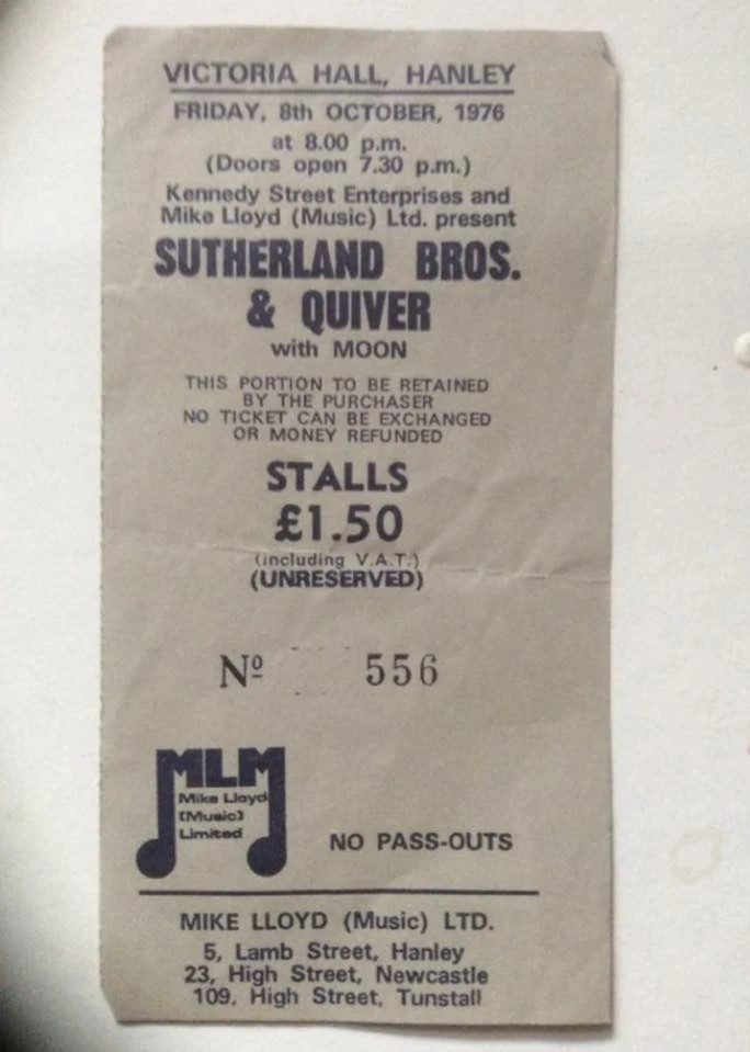 October 8, 1976 Victoria Hall, Hanley, ENG | Concerts Wiki | Fandom