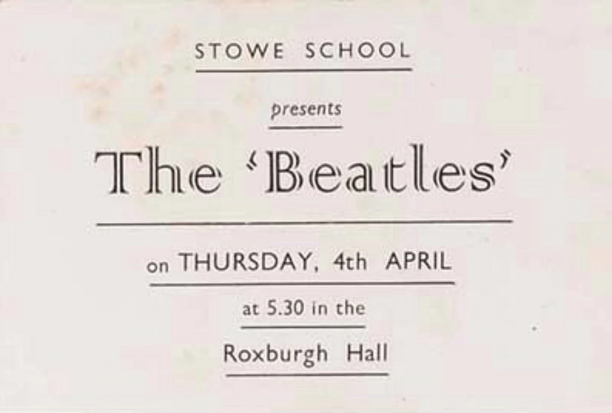 April 4, 1963 Stowe School Roxburgh Hall, Stowe, ENG | Concerts Wiki ...