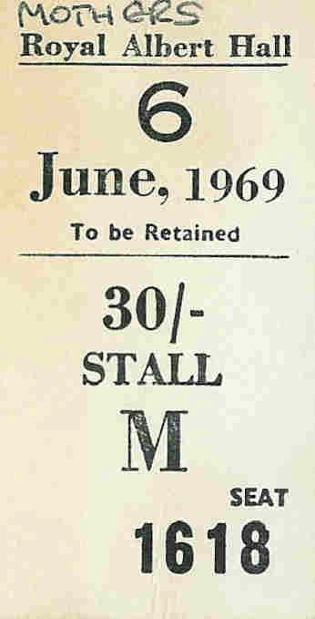 June 6, 1969 Royal Albert Hall, London, ENG | Concerts Wiki | Fandom
