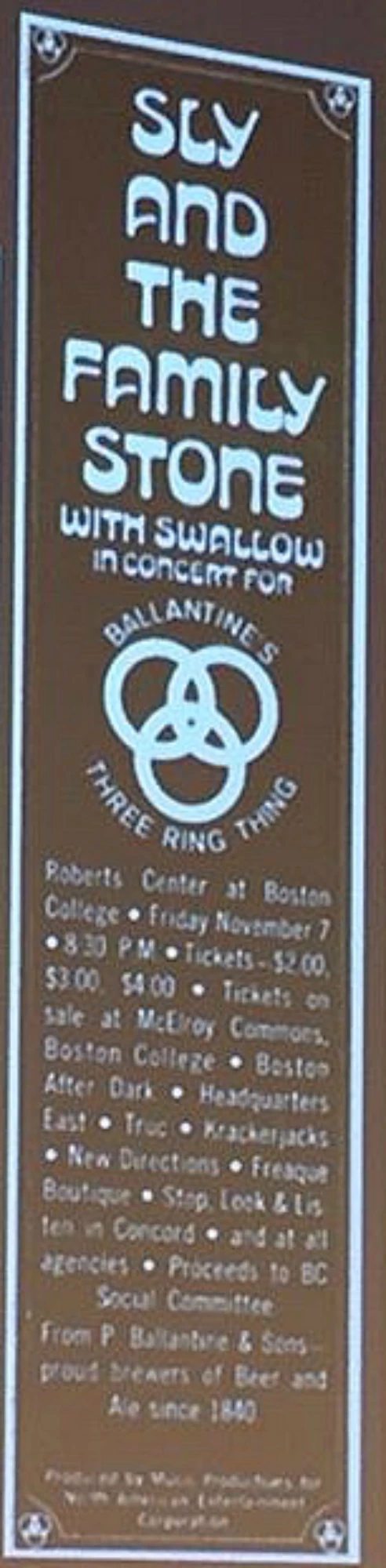 November 7, 1969 Boston College Roberts Center, Boston, MA | Concerts ...