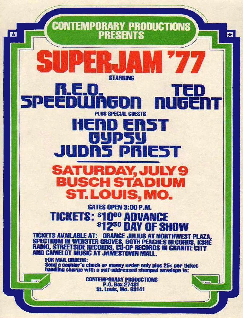 July 9, 1977 Busch Stadium, St. Louis, MO | Concerts Wiki | Fandom