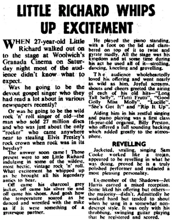 October 13, 1962 Woolwich Granada, London, ENG | Concerts Wiki | Fandom