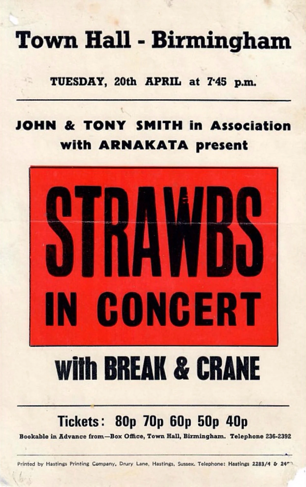 April 20, 1971 Town Hall, Birmingham, ENG | Concerts Wiki | Fandom