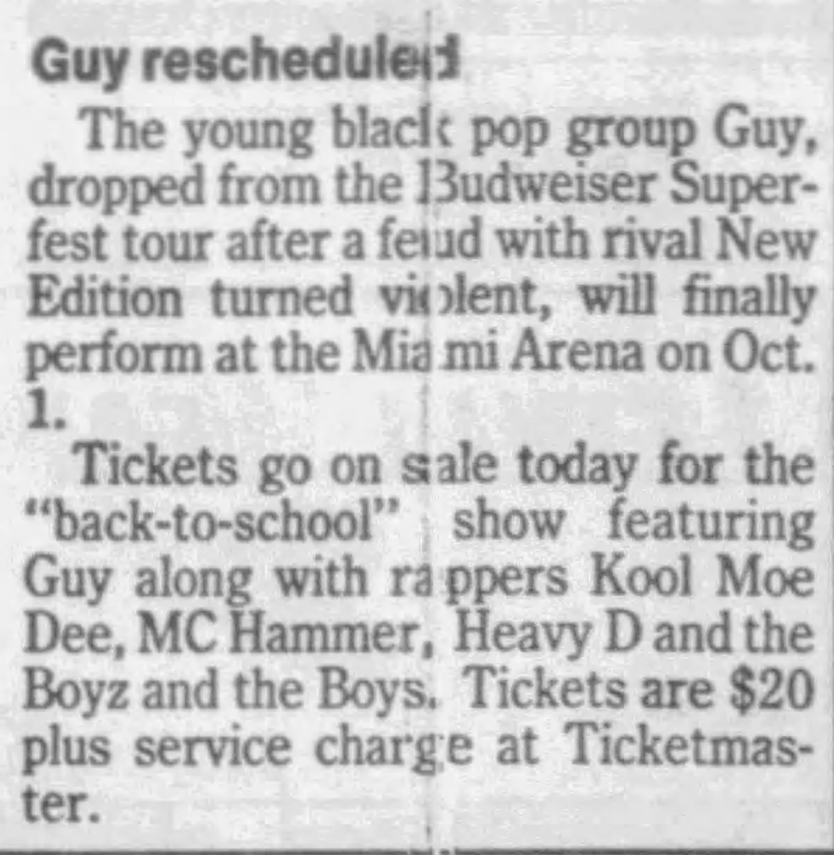 October 1, 1989 Miami Arena, Miami, FL | Concerts Wiki | Fandom