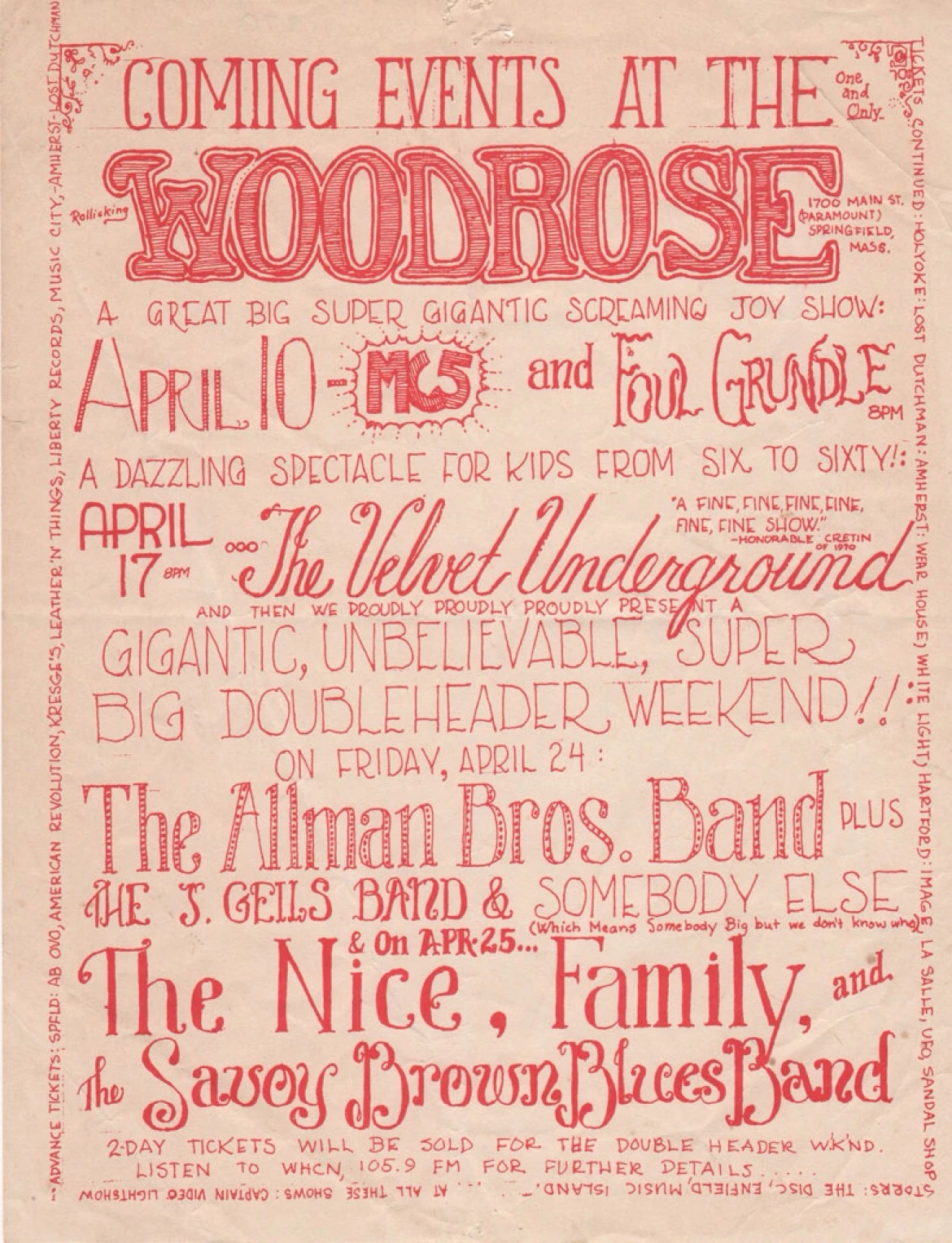 April 17, 1970 Paramount Theater, Springield, MA | Concerts Wiki | Fandom