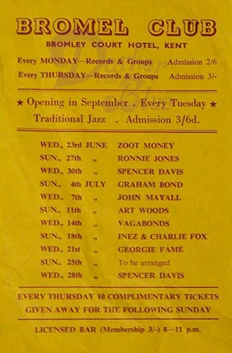 July 7, 1965 Bromel Club, Bromley, ENG | Concerts Wiki | Fandom