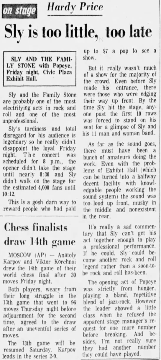 October 18, 1974 Civic Plaza Exhibit Hall, Phoenix, AZ | Concerts Wiki ...