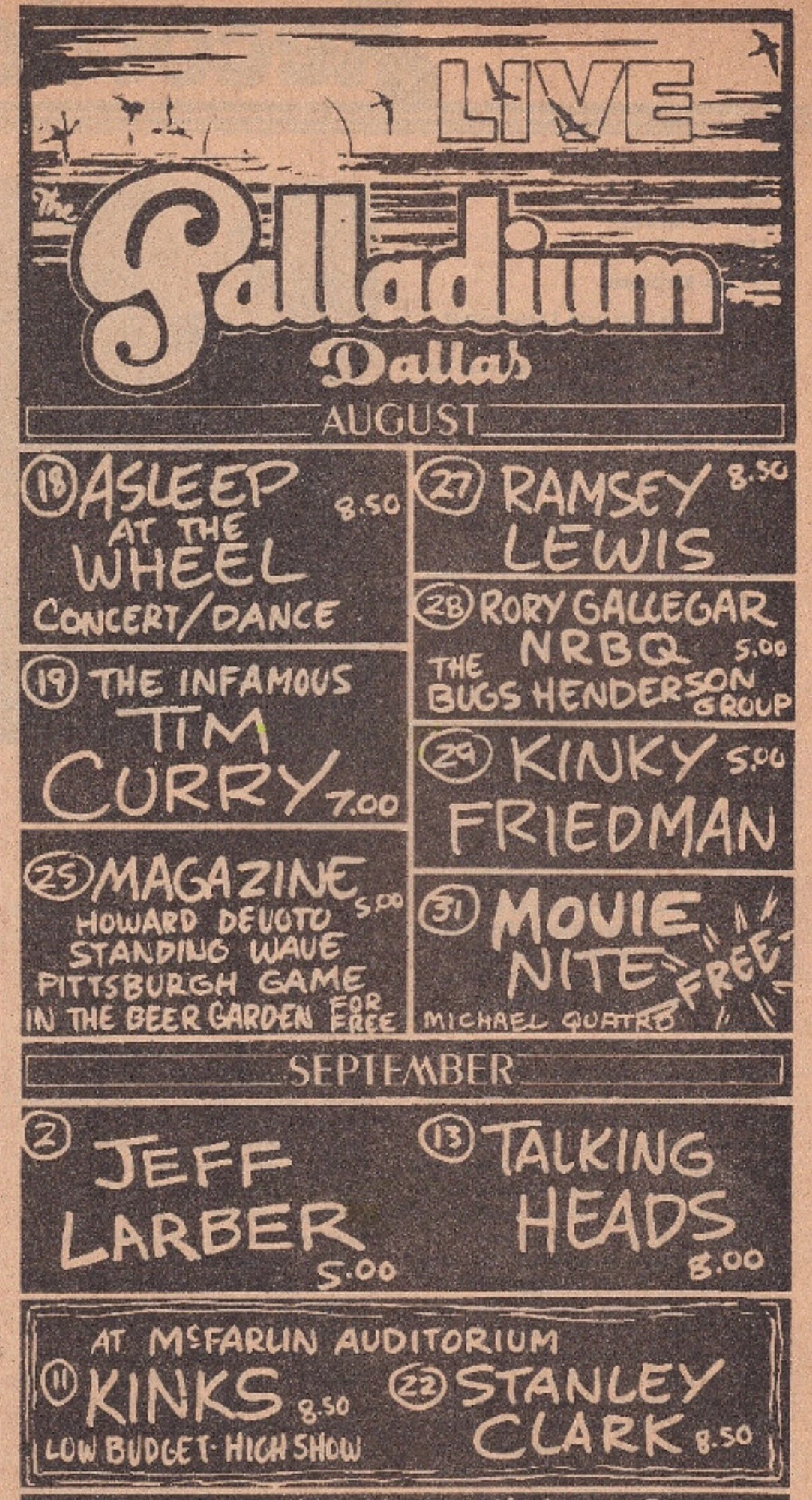 September 13-14, 1979 Palladium, Dallas, TX | Concerts Wiki | Fandom