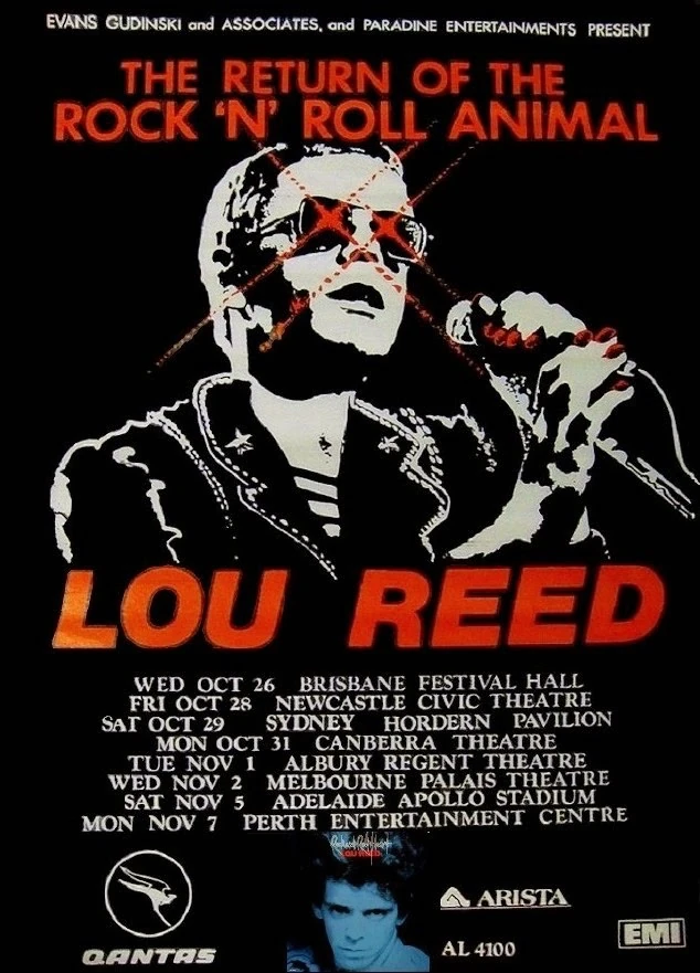 Lou Reed Australian Tour 1977 | Concerts Wiki | Fandom