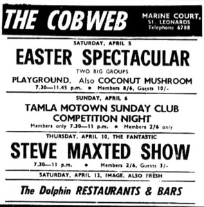 April 5, 1969 The Cobweb, Hastings, ENG | Concerts Wiki | Fandom