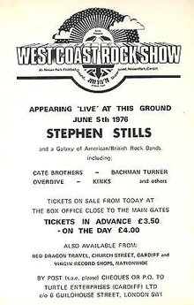 June 19, 1976 Ninian Park, Cardiff, WAL | Concerts Wiki | Fandom