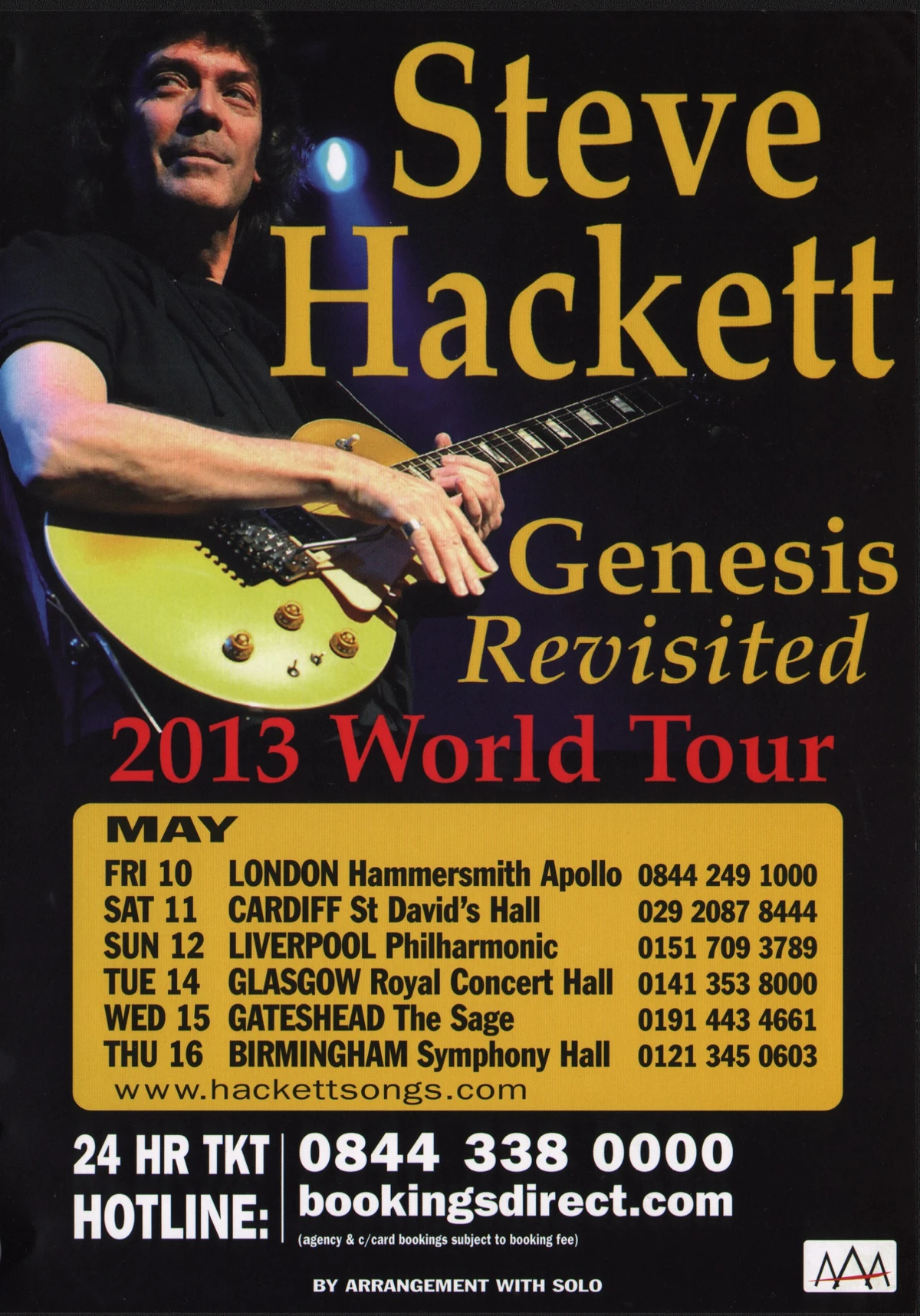 Steve Hackett UK Tour 2013 | Concerts Wiki | Fandom