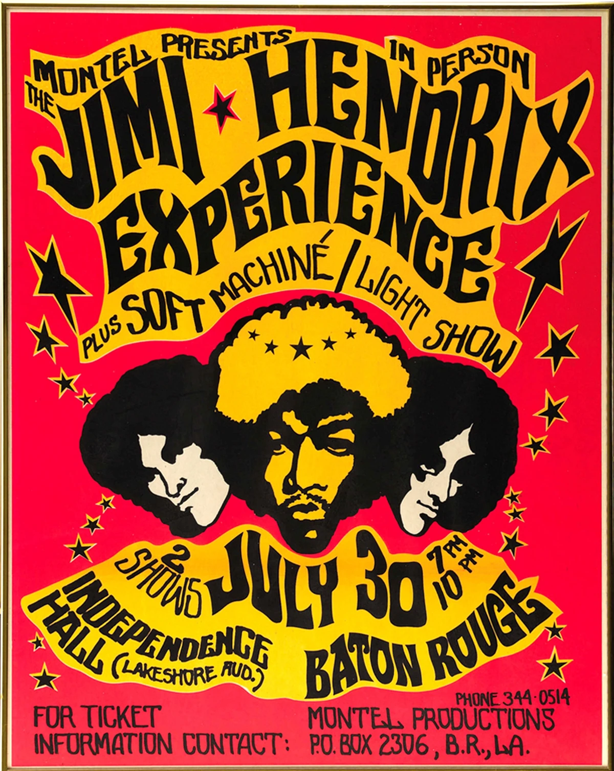 July 30, 1968 Independence Hall, Lakeshore Auditorium, Baton Rouge, LA ...