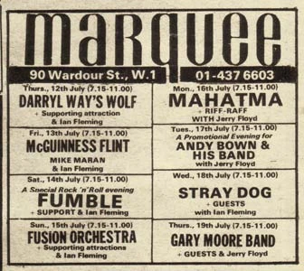 Marquee 1973 | Concerts Wiki | Fandom