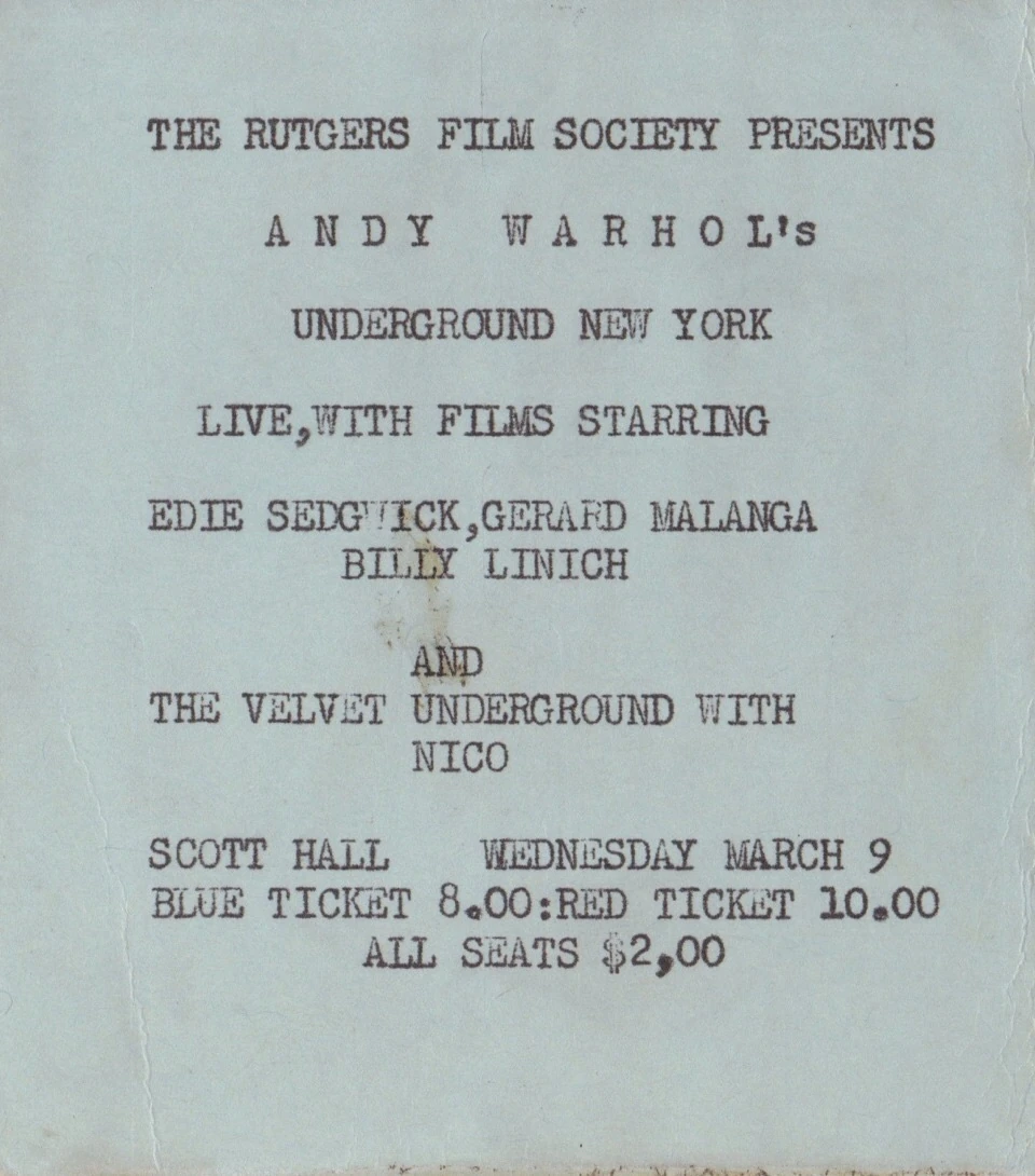 March 9, 1966 Scott Hall, Rutgers University, NB | Concerts Wiki | Fandom