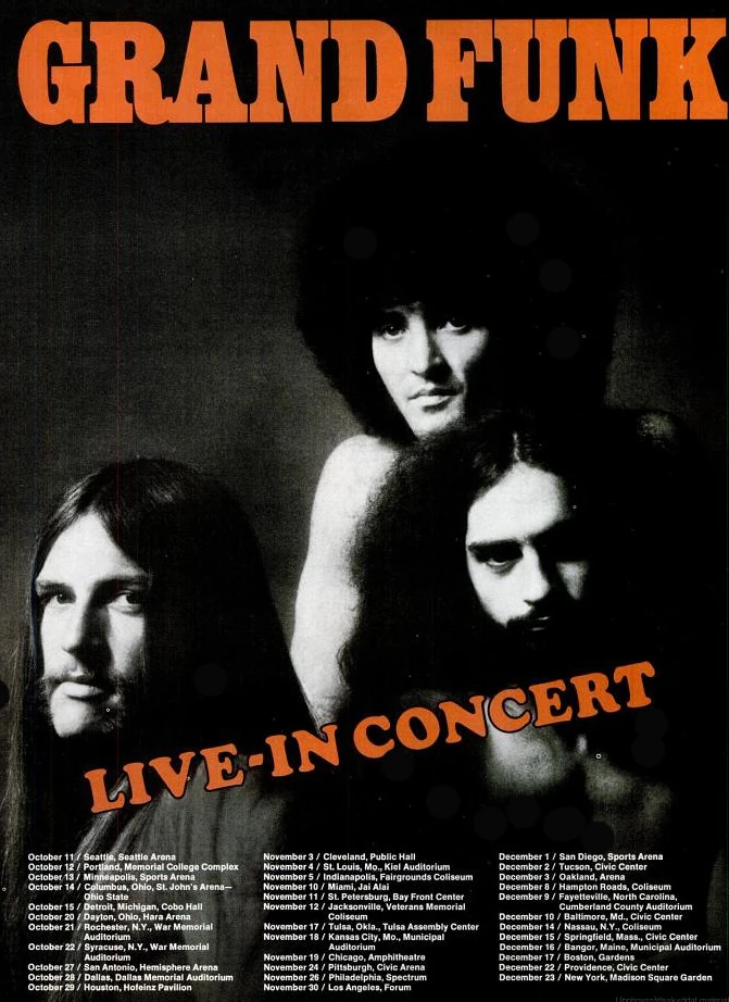 Grand Funk US Tour 1972 | Concerts Wiki | Fandom