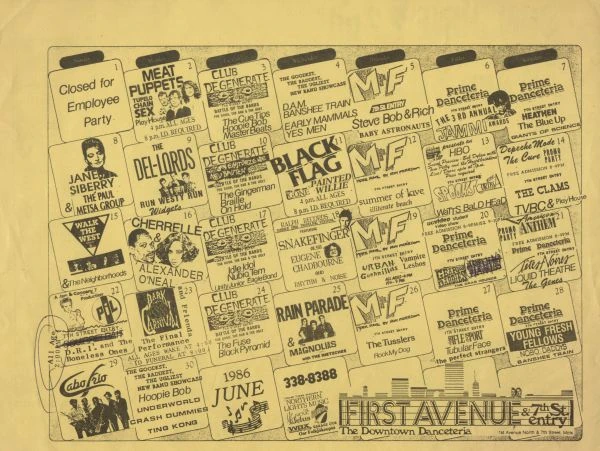 June 22, 1986 First Avenue, Minneapolis, MN | Concerts Wiki | Fandom