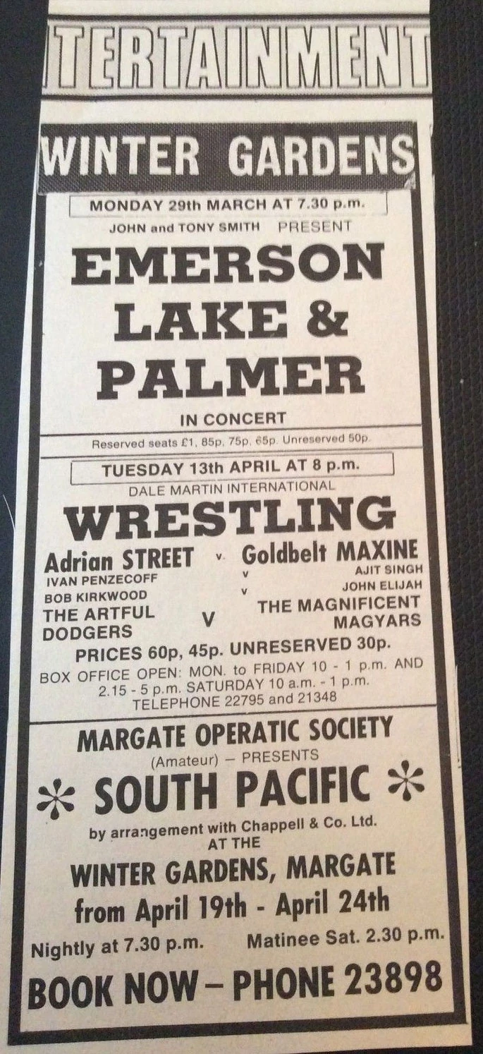 March 29, 1971 Winter Gardens, Margate, ENG | Concerts Wiki | Fandom