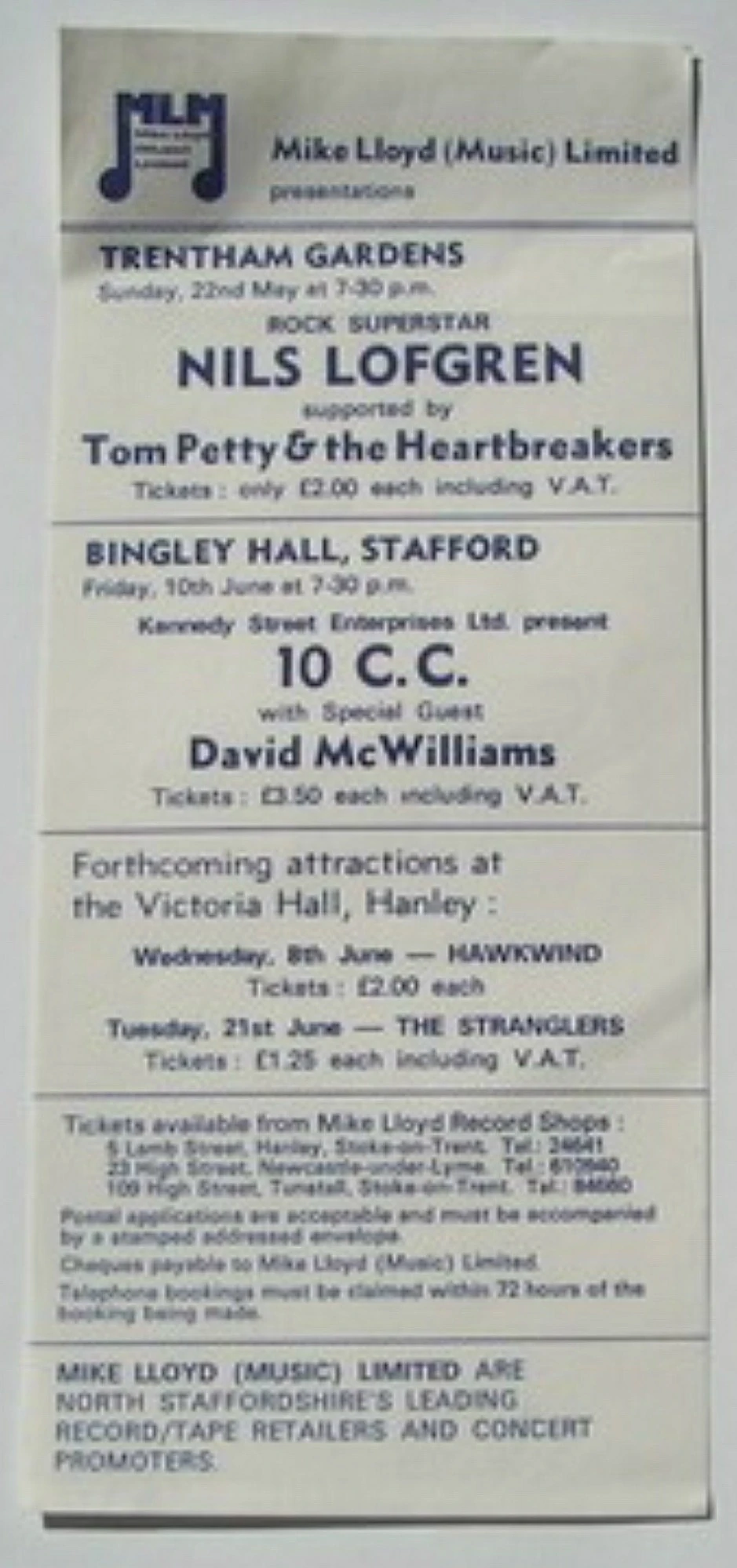 June 21, 1977 Victoria Hall, Hanley, ENG | Concerts Wiki | Fandom