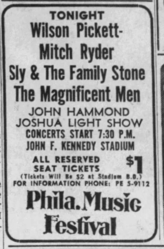 July 26, 1968 John F. Kennedy Stadium, Philadelphia, PA | Concerts Wiki ...