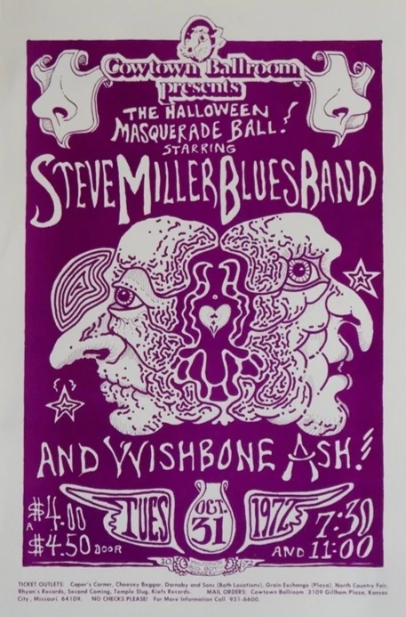 October 31, 1972 Cowtown Ballroom, Kansas City, MO | Concerts Wiki | Fandom